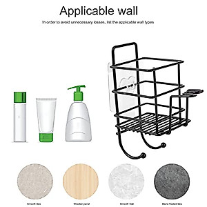 Zerodeko Shelving Brackets Wall Rack Shelf Shower Shower shower shelves shower basket shower rack Organizer Shelf, Adhesive Wall Mount Shelves Toothbrush Holders Wall Mounted