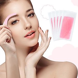 Eyebrows Wax Strips Face Eyebrow Shaper Wax Strips Cold Waxing Strip for Eyebrow Ready to Use Facial Hair Removal Strips for Women Home and Traveling, Double Side (12 Pairs)