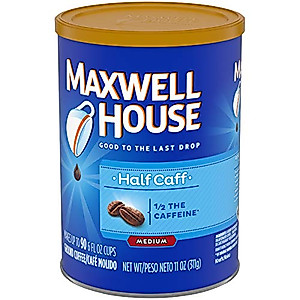 MAXWELL HOUSE Half Caff Medium Roast Ground Coffee 11 oz Canisters ( Pack of 3)