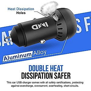 USB Type-C Car Charger Car Accessories – 60W Dual Ports Type-C Cell Phone Charger – Lighter USB Charger Compatible with iPhone, Samsung, Tablet – Fast Charge and Reliable Connection