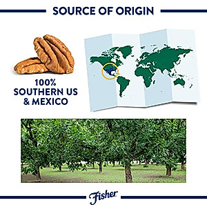 Fisher Chef's Naturals Pecan Halves 24oz (Pack of 1), Unsalted Raw Nuts for Cooking, Baking & Snacking, Vegan Protein, Keto Snack, Gluten Free