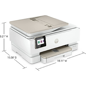 HP Envy Inspire 7958e All-in-One Wireless Color Inkjet Printer, Sandstone - Print Copy Scan - 2.7" Touchscreen Display, 22 ppm, 4800 x 1200 dpi, Auto 2-Sided Printing, 35-Page ADF