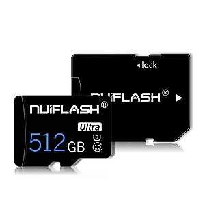 512GB Micro SD Card with Adapter Class10 microSDXC Memory Card for Android Smartphone,Security Digital Camera,Tablet and Drone