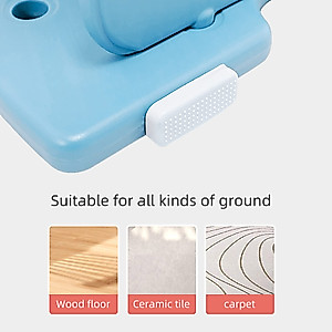 UNICOO - Toddlers Plastic Multi-Layer Bookshelf for Child's Bedroom Playroom, Toy Storage Organizers with 2 Storage Boxes, Children Bookshelf (Light Blue)