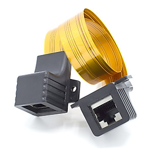 THE CIMPLE CO Ethernet Jumper Cable - Ghost Wire Cat5 or Cat6 Ethernet Jumper Cable Short (1FT) Flat Wire Thin