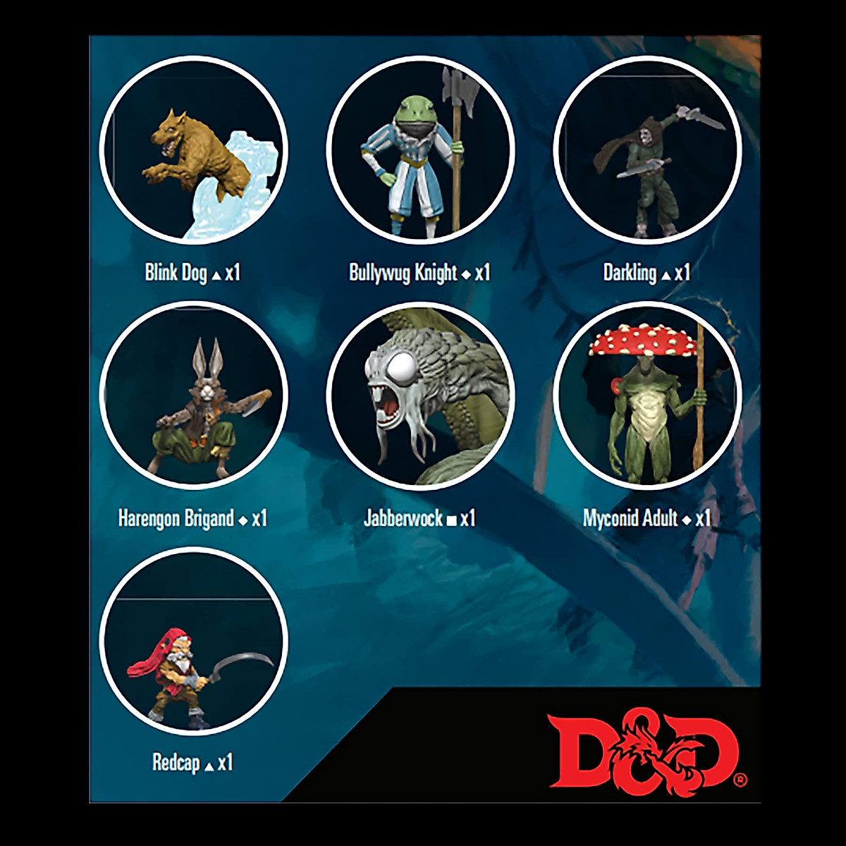 WizKids D&D Idols of The Realms: The Wild Beyond The Witchlight : 2D Set 1 -16pc Dungeons & Dragons 2D Acrylic Miniatures - RPG