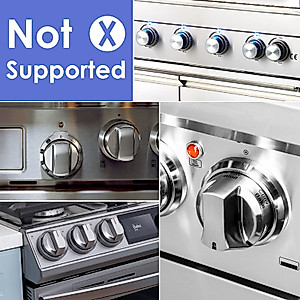 Stove Knob Covers for Child Safety (5+1 Pack) Large Universal Size and Double-Key Design Oven Knob Covers for Child Safety with Double-Sided Tape Gas Stove Knob Covers for Babies and Pets Black View