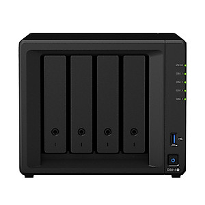 Synology DiskStation DS918+ NAS Server for Business with Intel Celeron CPU, 8GB Memory, 256GB SSD, 8TB HDD, Synology DSM Operating System