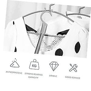 NOLITOY 4pcs Cloths Replacement Utility Accessories Fork Area Steel Clothes Display Stick Pole Rack Home Hangers Silver Reaching Support Clo Rail for Decor Hanging Rod Retail High