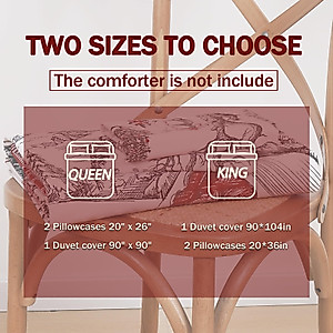 3 Piece Christmas Duvet Cover Queen Size, Soft Double Brushed Christmas Deer Queen Duvet Cover with Zipper Closure, Country Stripe Comforter Cover Set 1 Duvet Cover 90 x 90 inches & 2 Pillow Shams