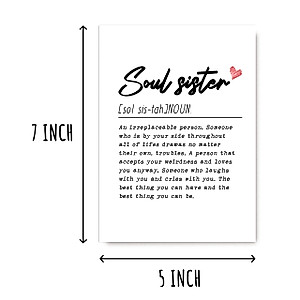 EruditeGifts Soul Sister Definition Card - Birthday Gift Soul Sister - Funny Sibling Card - Best Friend Birthday Card - Sister Card