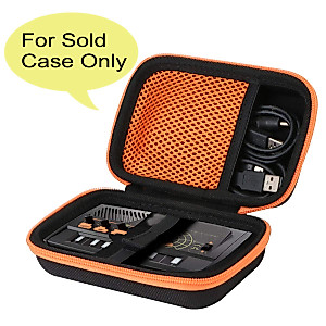 co2CREA Hard Case replacement for Korg Monotron Delay Duo Analog Ribbon Synthesizer (Black Case + Orange Zipper)