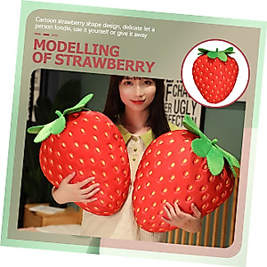 Decor Decorative Cute Adorable Strawberry Fruit Food Kawaii Huggable Soft Red Girls Funny Plushie Cm/inch Pillows Stuffed for Large Accent Hugging Cuddle Pillow Throw