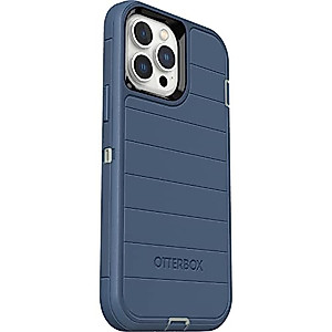 OtterBox Defender Series Screenless Edition Case for iPhone 13 Pro Max & iPhone 12 Pro Max (Only) - Case Only - Microbial Defense Protection - Non-Retail Packaging - Fort Blue