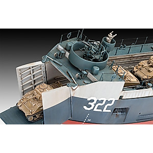 Revell RV05169 05169 US Navy Landing Ship Medium (Bofors 40mm) Plastic Model kit 1:144 Scale, Unpainted