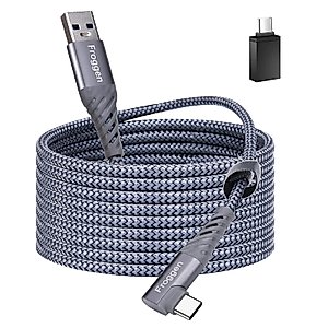 Froggen Link Cable Quest 2 Quest 1 [USB3.2/ 5Gbps] Nylon Braided Quest 2 Link Cable, High Speed Transfer & Fast Charge USB C Cable Compatible for VR Quest Headset and Gaming PC (10FT/3M)