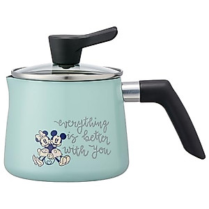 Skater ANMP1-A Multi-Pot, 0.3 gal (1.3 L) For Gas Fire, 7 in 1, All-purpose Pot, Rice Cooker, Milk Pan, Fryer, One-Handled Pot, Disney Mickey Mouse
