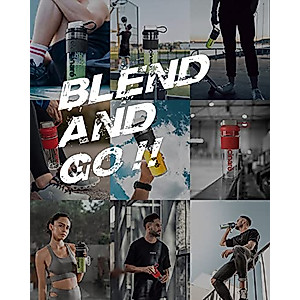 Cocinare 1100W Portable Blender, Personal Blender for Shakes and Smoothies, 6 Titanium Blades, 16 Oz To-Go Sports Bottle, 500+ Online Recipes, for Kitchen, Frozen Fruit, Ice, Nut (Red)