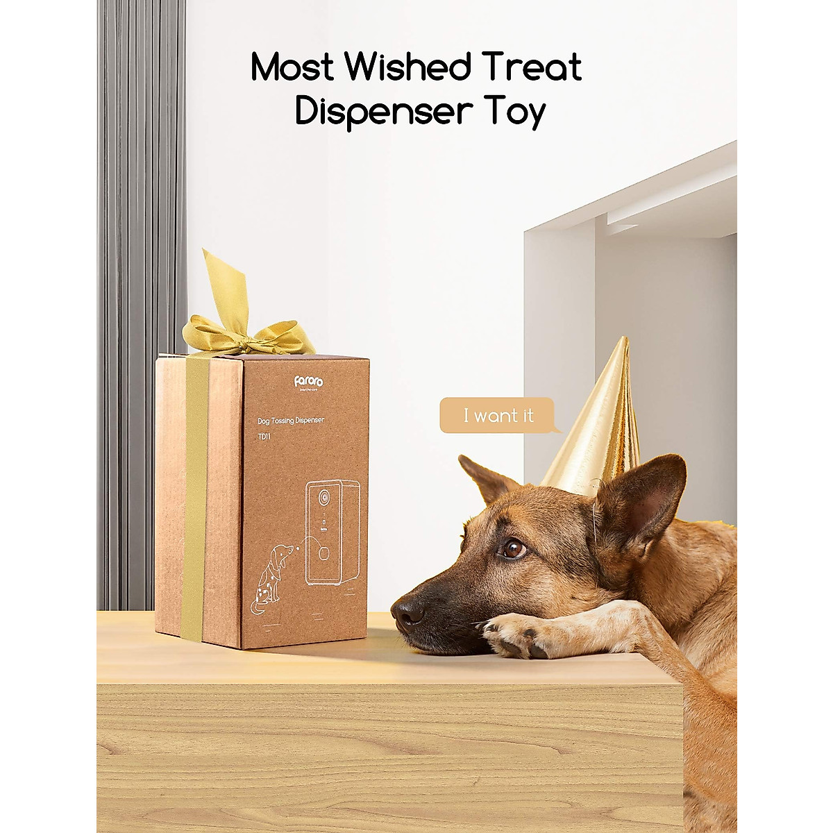 faroro Dog Camera with Treat Dispenser, 2.4G WiFi Pet Camera with Two Way Audio and 1080P Full HD Night Vision for Treat Tossing and Monitoring Your Pet Remotely