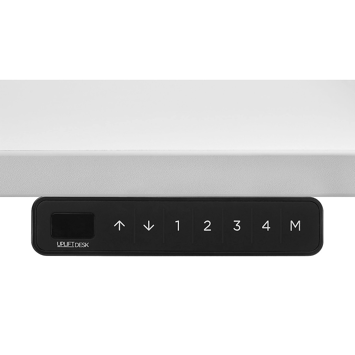 Uplift Desk Ash Gray Laminate (60 x 24 inch) Standing Desk 2-Leg V2-Commercial Adjustable Stand Up C-Frame (Black), Advanced Keypad, Wire Grommets, Wire Tray, Rocker Board