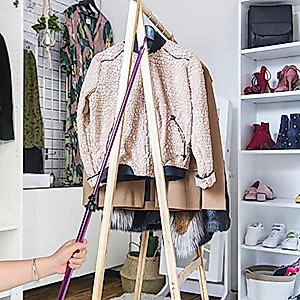 BESPORTBLE Outdoor Room Essentials Clothes Reaching Rod 63 Adjustable Clothes Fork Pole Clothes Fork Clothes Picking Rod for Hanging Clothes, Shutters, Closet, Ceiling Garment Rod Dorm