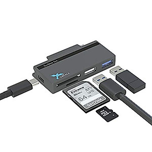Imedia IMD-SGO346 Docking USB3.0 Hub & Reader+PD for SurfaceGo Gun Metallic Surface Go Series/IMD-SGO346