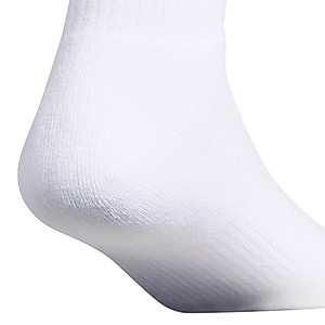 adidas Originals Trefoil Quarter Socks (6-Pair), White/Black, Medium