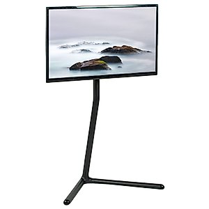 VIVO Space Saving 49 to 70 inch LED LCD Studio TV Display Stand, Television Mount with V-Base, Holds VESA up to 600x400, Black STAND-TV70B