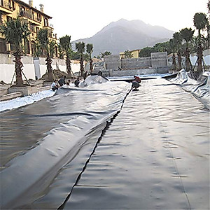Firlar Rubber Pond Liner Black Pond Liner for Water Garden Ponds Streams Fountains, 6 x 6.6 Feet