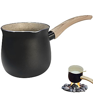 Butter Warmers,Aluminum Alloy Cooking Pot,680ml Non Stick Milk Pot for Stove,Mini Saucepan with Anti-Scalding Handle, Mini Milk Pan for Coffee nuddles