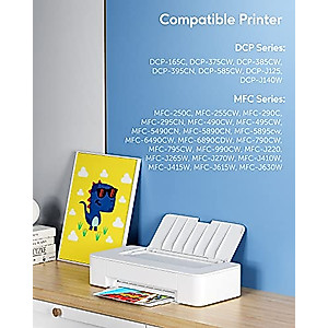 LC61 LC65 XL Compatible Ink Cartridges Replacement for Brother LC61 LC65 Ink to use with MFC Series: 5890 j410w j415w j615w j630w 495CW (1 Black, 1 Cyan, 1 Magenta, 1 Yellow) 4 XL Pack