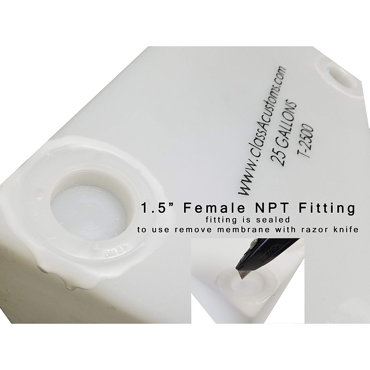 Class A Customs | RV Fresh and Gray Water Tank | Combo Pack (10 Gallon & 13 Gallon) | RV Water Holding Tanks