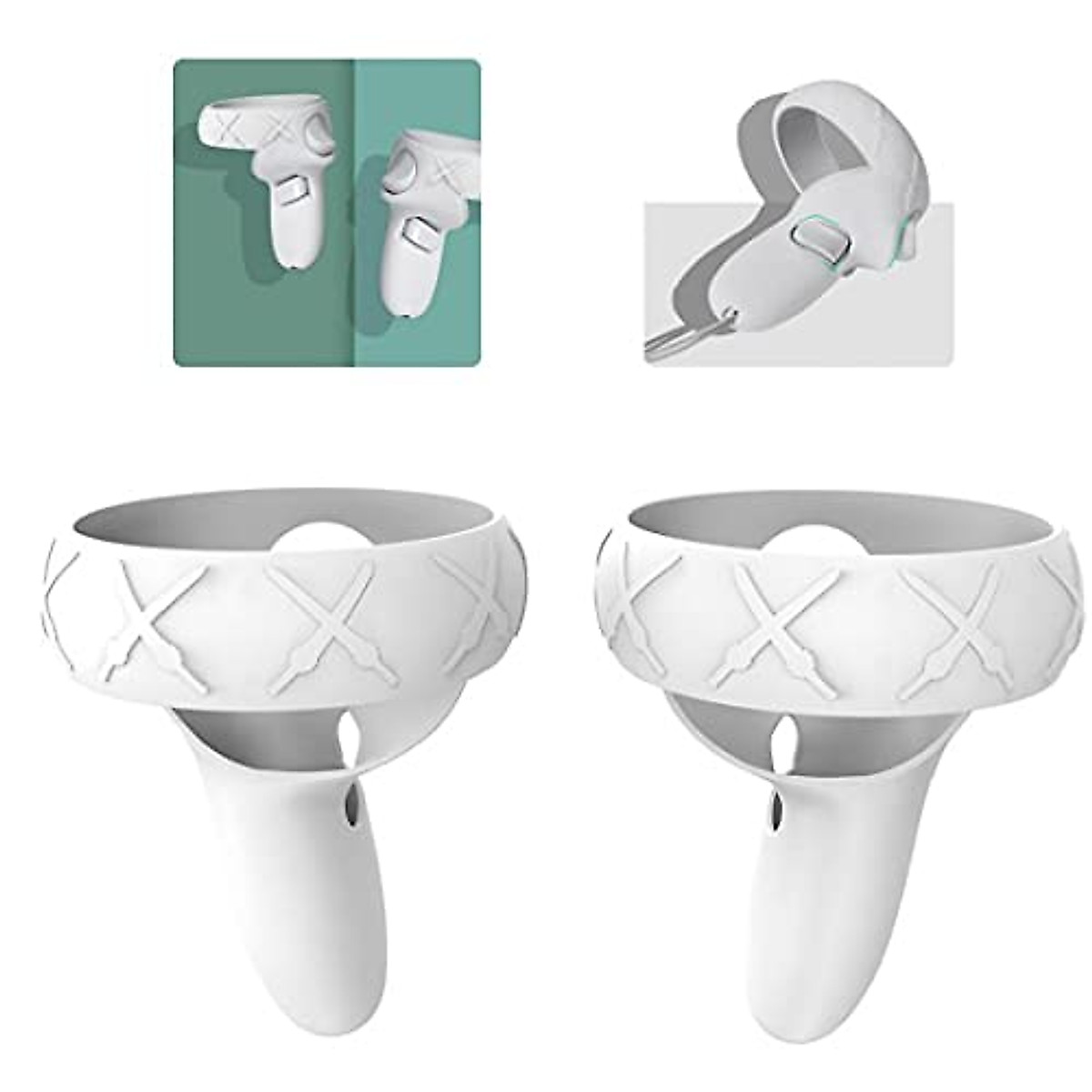 Touch Controller Grip Cover for Oculus Quest Quest 2 Anti-Throw Handle Protective Sleeve 1Pair