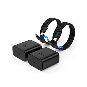 [2 Pack] 45W USB C Super Fast Charger - for Samsung Galaxy S23/S23+/S22/S22+/S22 Ultra/S21 Ultra/S21/S21 Plus/S20 Ultra/S20/S20+/Note 20/10/S10/S9/S8 and More,PPS Charger(6ft Cable Included)