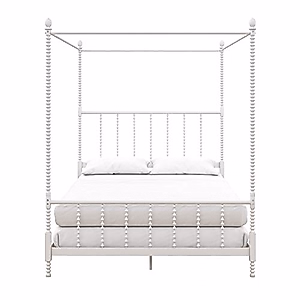 DHP Emerson Metal Canopy Bed in Queen Size Frame in White