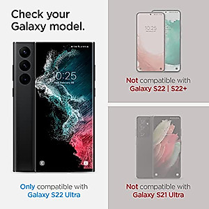Spigen NeoFlex Screen Protector Designed for Galaxy S22 Ultra (2022) [2 Pack] - Case Friendly