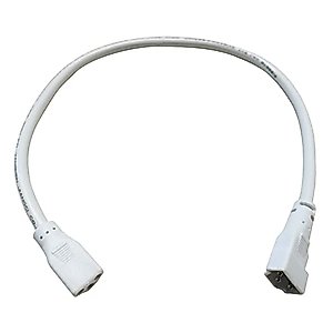 Tianyoelec 12-inch Connector Linking Cable for LED Under Cabinet Lighting Fixtures, White, LJP0300