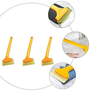 Ice Scrapers 3pcs Snow Brushes Deicing Ice Shovels - Auto Windshield Cleaning Tool Winter Snow Removal Tool for Car Garden Snow Cleaning Supplies - Yellow