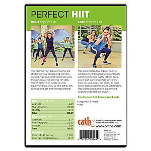Cathe Perfect 30 Perfect HIIT Exercise DVD - Use These Two Time Efficient Workouts for Cardio Fitness, Aerobics,HIIT Workout Training, and Enjoy The Afterburn Effect
