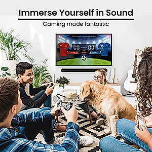 EVEO Universal Soundbar Mount - Heavy Duty & Deep L-Bracket Sound Bar Mount Under TV Or Over, for Samsung, JBL, Bose, Sony, LG, Sonos, Roku & Other Brands - Easy to Install Sound Bar Wall Mount Shelf