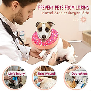 Supet Inflatable Dog Cone Collar for Large Medium Small Dogs, Soft Cone Collar for Dogs Cats, E Collar Dog Neck Donut Dog Cone Alternative After Surgery