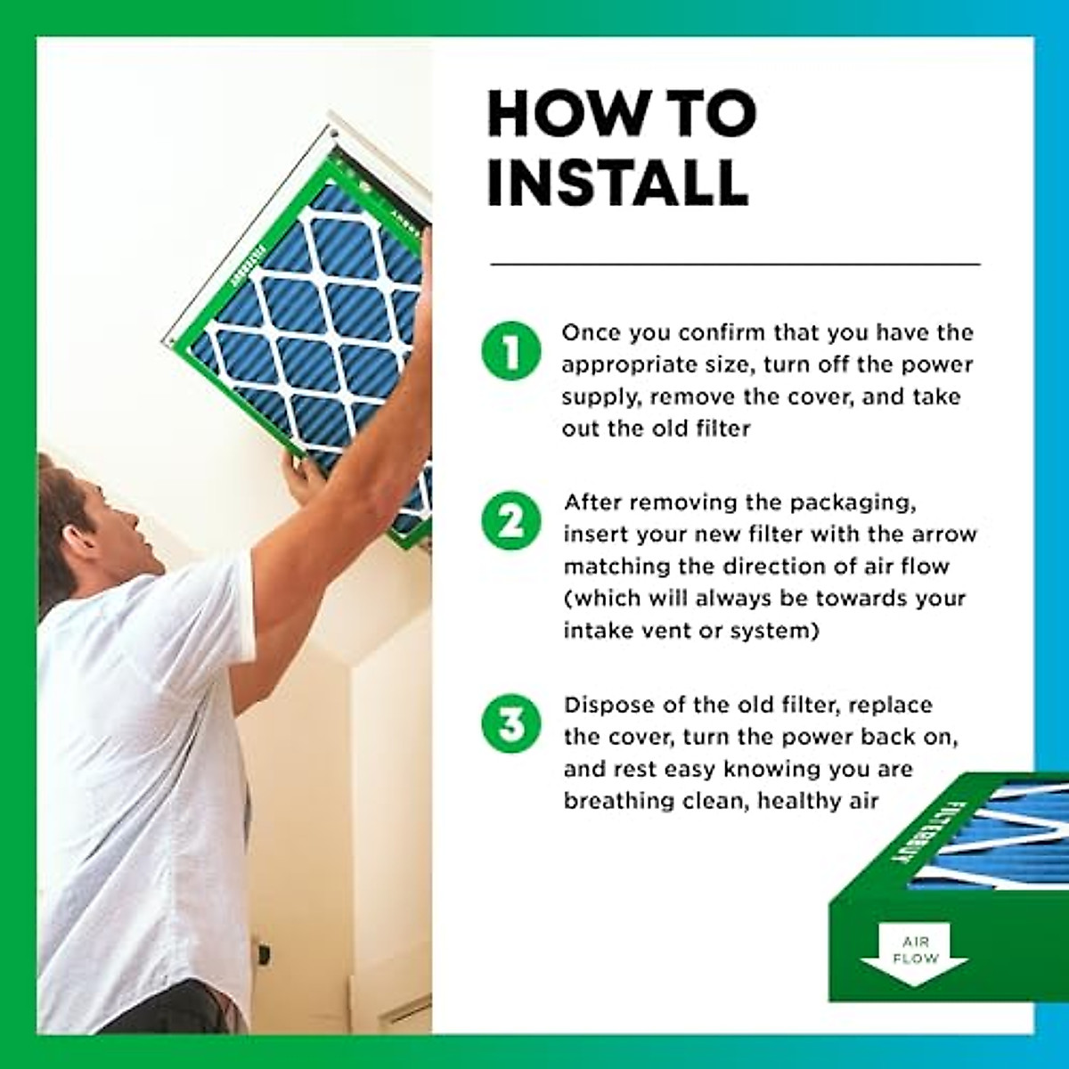 Filterbuy 20x25x5 Air Filter MERV 13 Optimal Defense (4-Pack), Pleated HVAC AC Furnace Air Filters for Amana, Coleman, Gibson, Goodman, York, and More (Actual Size: 20.18 x 25.31 x 5.25 Inches)