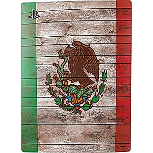 Skinit Decal Gaming Skin Compatible with PS5 Bundle - Mexican Flag Dark Wood Design