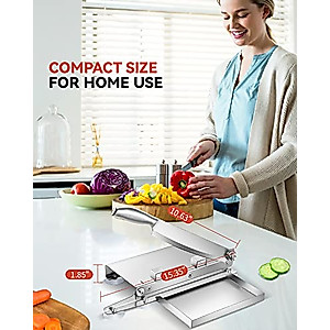 BAOSHISHAN Meat Slicer Meat Bone Cutter Manual Ribs Chopper for Fish Chicken Beef Frozen Meat Vegetables Deli Food Slicing Machine Home Cooking Use