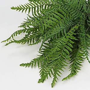 30" Artificial Boston Fern Plants Bushes Fake Shrubs Bush Greenery Plants Faux Fern Plant Large for Outdoors UV Resistant Garden Plants or Home Office Desk Indoor Decor 3pcs