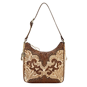 American West Women's Annie's Secret Collection Concealed Carry Shoulder Bag Tan One Size