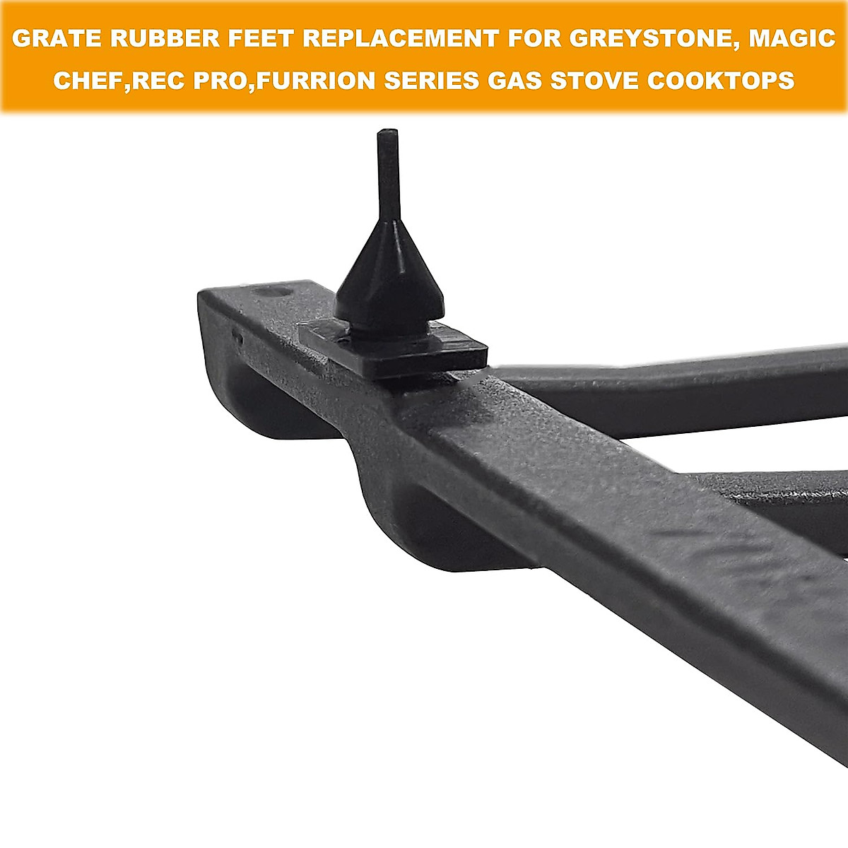 GABEROAD Grate Rubber Feet Compatible with Greystone Magic Chef Rec pro Gas Stove Top Range Grate Foot Rubber Pads Stove Parts Rubber feet Bumpers 10 Pack