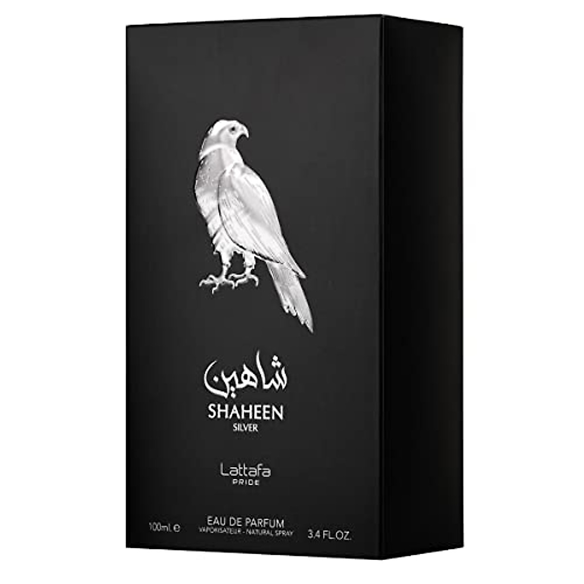 Shaheen Silver By Lattafa Pride Edp - Eau De Parfum 100ml(3.4 Oz) | Cassis, Bergamot, Rose, Patchouli, Musk, Oakmoss, Amber | By Lattafa Perfumes