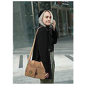 Gladdon Women's Multicolor Canvas Large Leisure Bag Shopping and Travel, Khaki