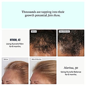 Nutrafol Hair Growth Supplement Bundle | Men's All Ages + Womens Ages 45+ | Clinically Proven for Visibly Thicker & Stronger Hair with More Scalp Coverage | 1 Month Supply Each